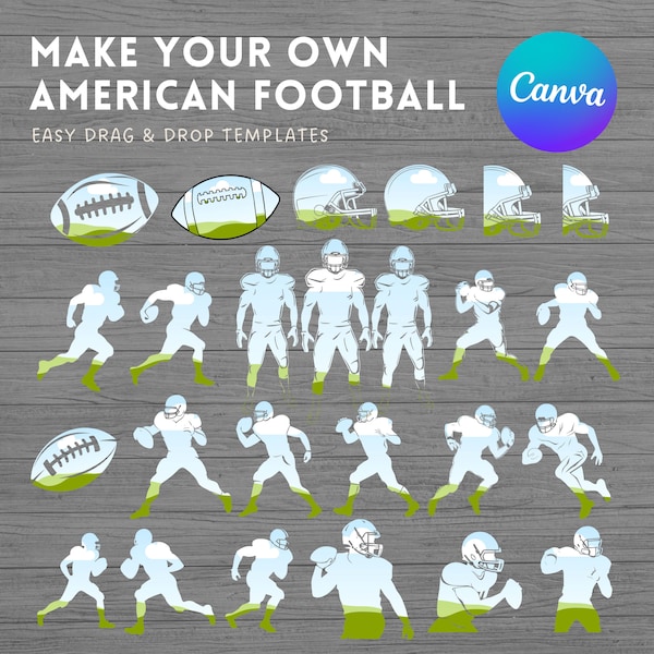 Football Photo Collage Frame - Etsy