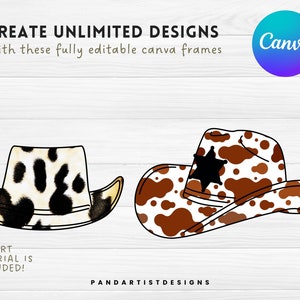 Make Your Own Cowhide Cowboy Hat on Canva With Easy Drag and Drop ...