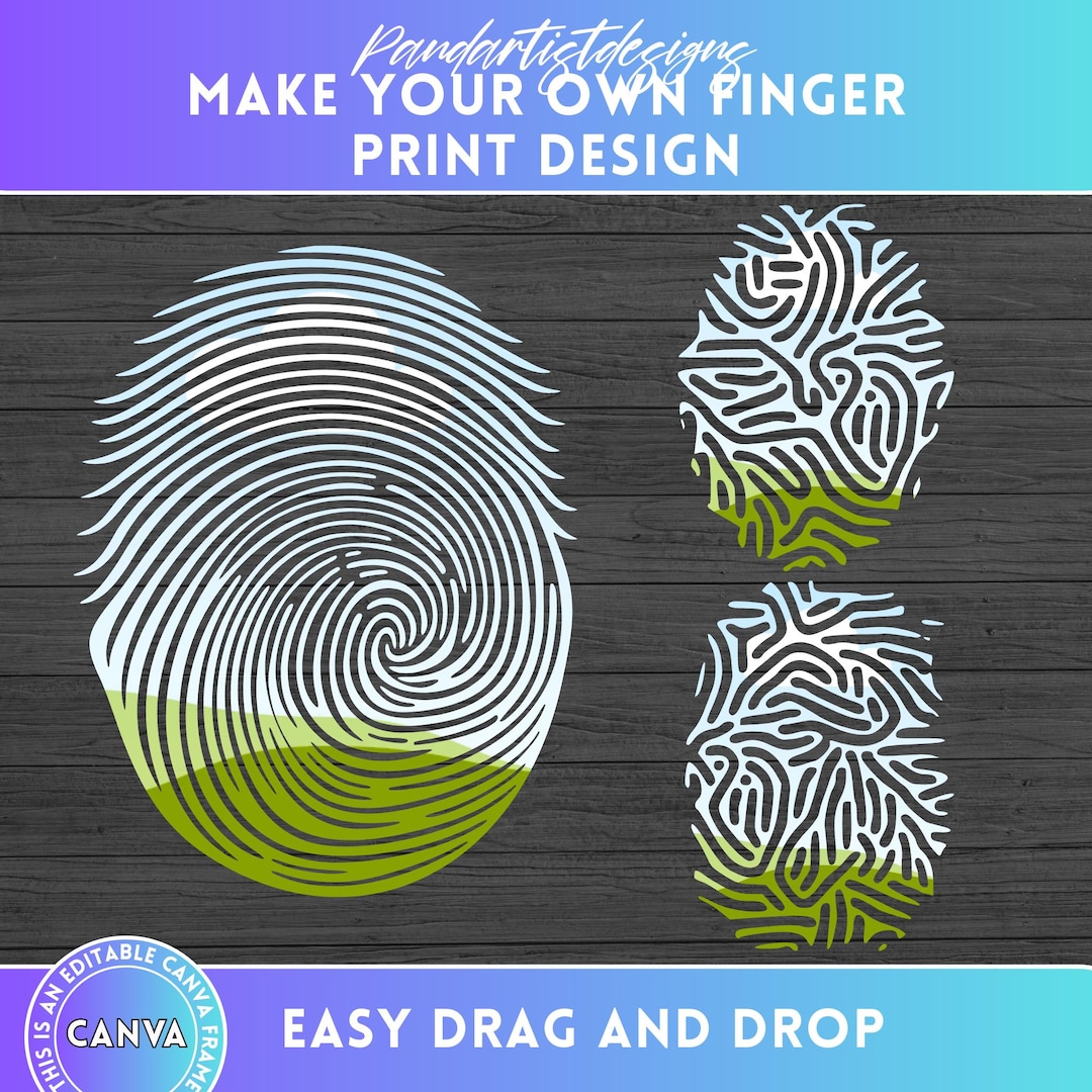 DIY Make Your Own Finger Print Design on CANVA With Easy Drag and Drop ...
