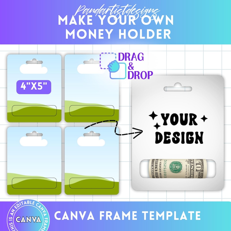 Money Drop Card Template - Etsy