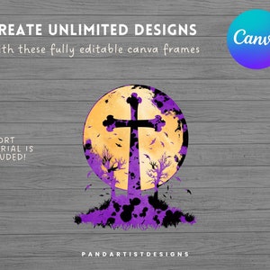 Make Your Own Halloween Cross Design on CANVA - Spooky Season Png ...