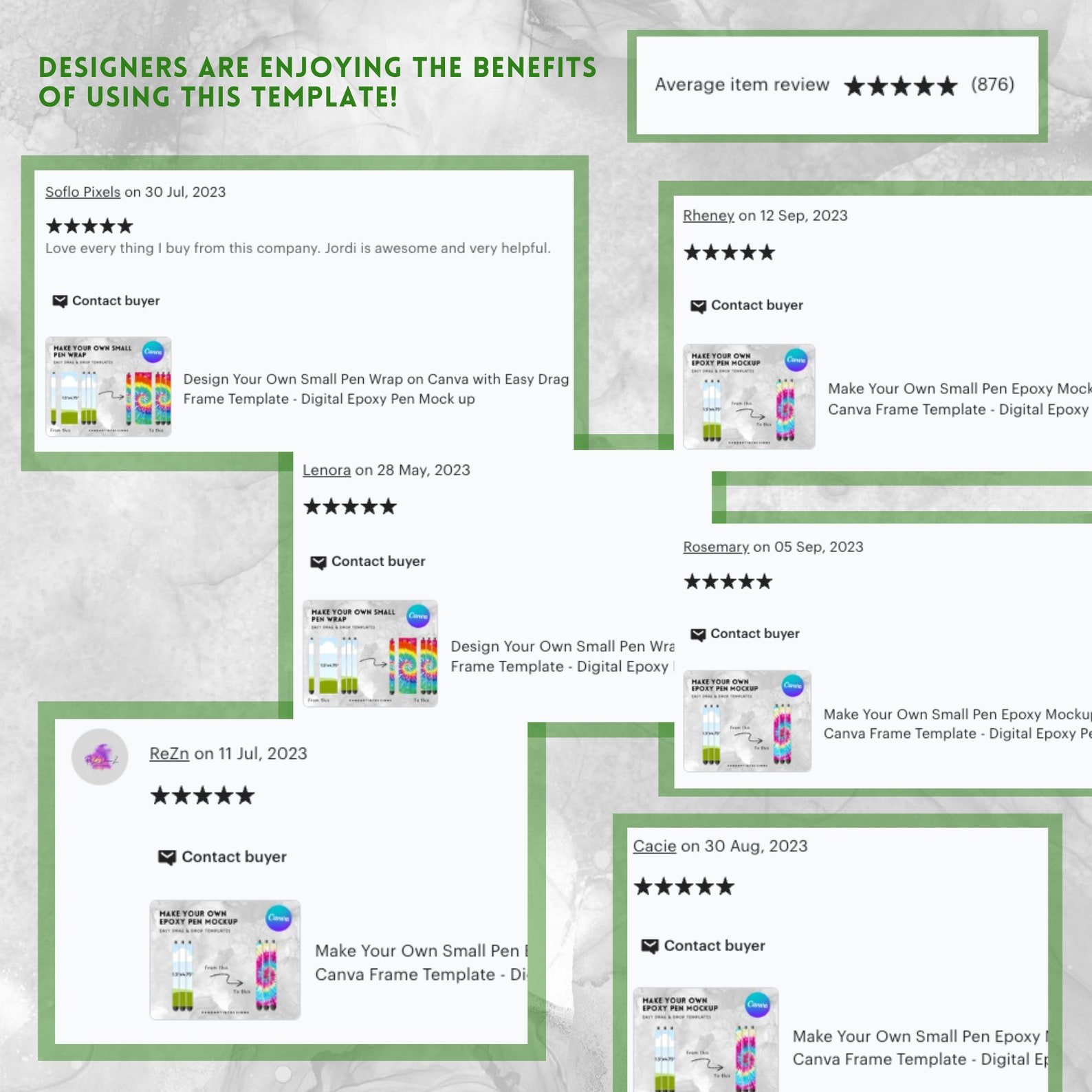 Make Your Own Small Pen Epoxy Mockup on Canva With Easy Drag and Drop 1 ...