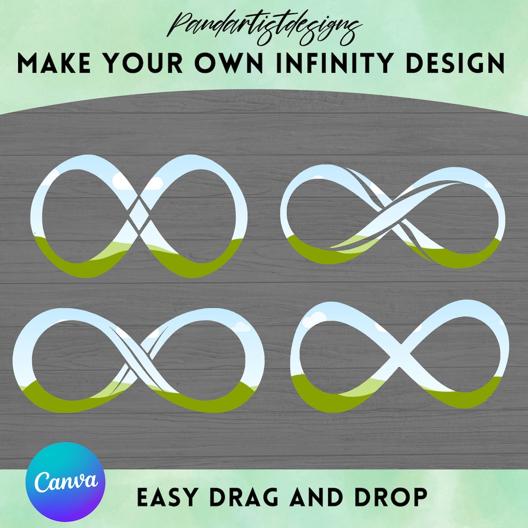 Make Your Own Infinity Symbol Design Love Forever Canva Frames Bundle ...