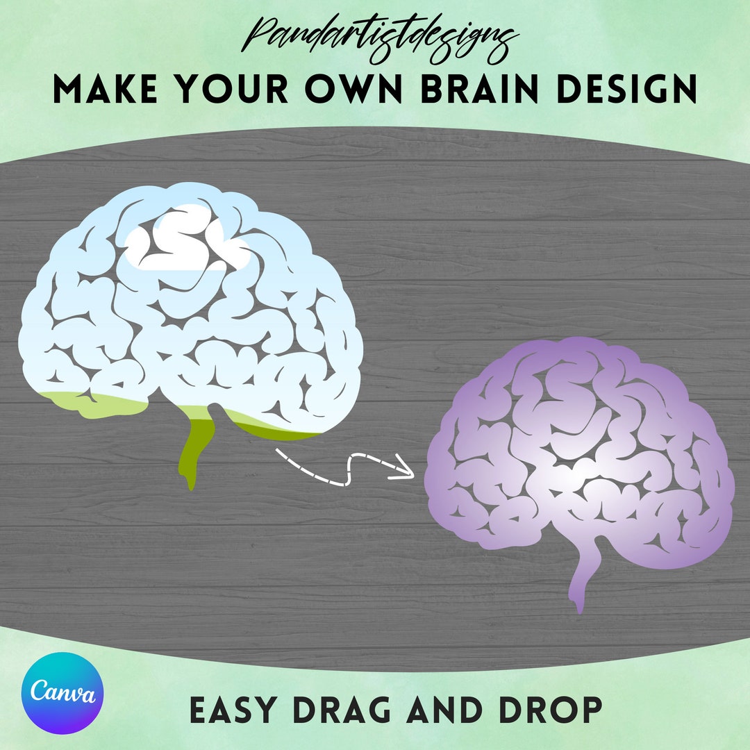 Make Your Own Brain Design on CANVA Easy Drag and Drop - Etsy