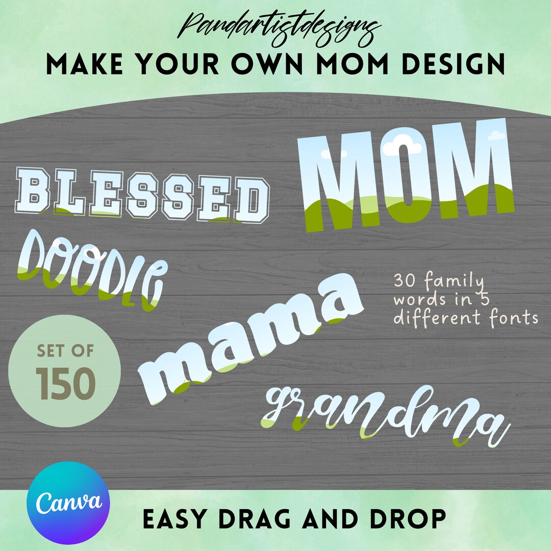 Make Your Own Mama Design on CANVA, Canva Frames Bundle & Custom Your ...
