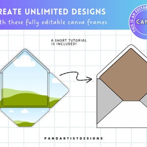 Envelope Editable Canva Template, Printable Envelope Liner, Drag & Drop ...