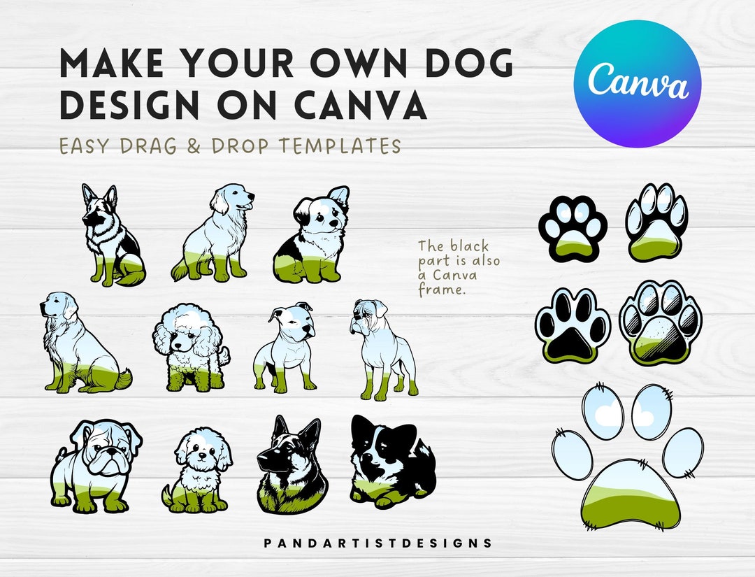 Make Your Own Dog Lover Design on Canva Dogs CANVA Frame - Etsy
