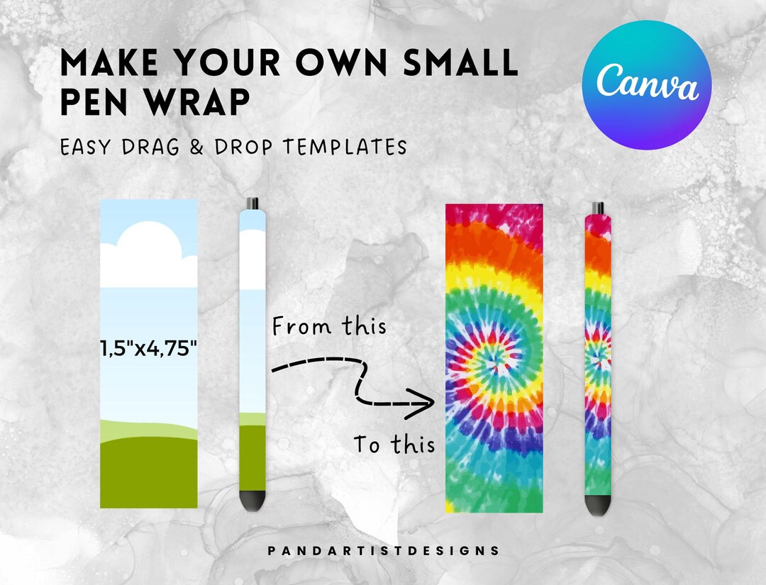 Design Your Own Small Pen Wrap on Canva With Easy Drag and - Etsy