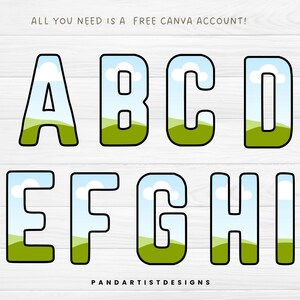 Fill Your Own Wide Uppercase Doodle Letters With Drag and Drop ...