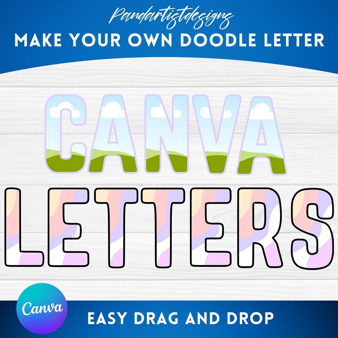Fill Your Own Wide Uppercase Doodle Letters With Drag and Drop ...