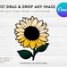 Fill Your Own Sunflower on CANVA With Easy Drag and Drop, Editable ...