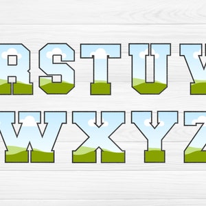 Digital Stitch Varsity PNG, Faux Embroidery Applique Letter & Number ...