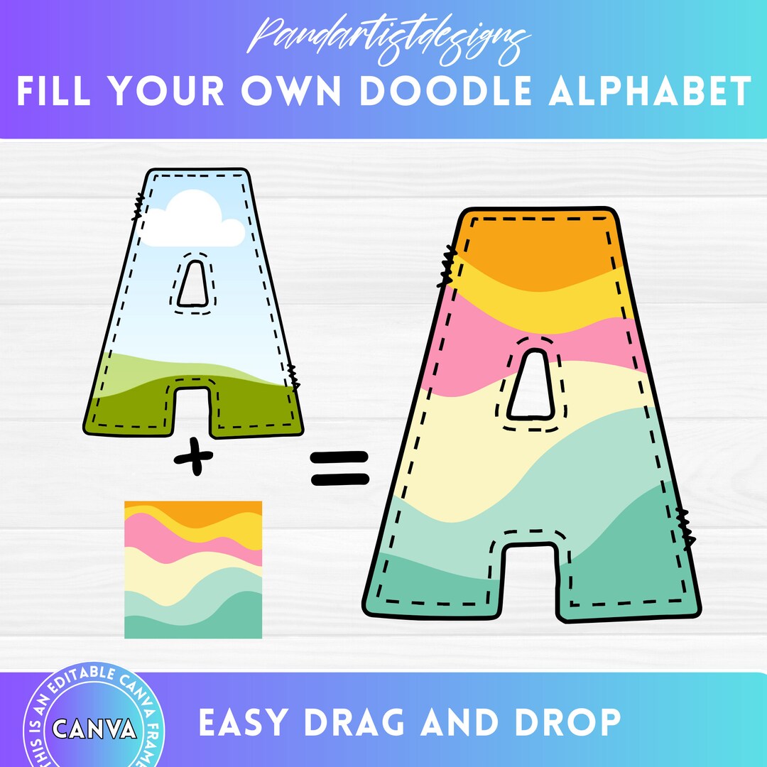 Fill Your Own Uppercase Doodle Letters & Number on Canva - Drag and ... Fill Your Own Uppercase Doodle Letters & Number on Canva - Drag and ...