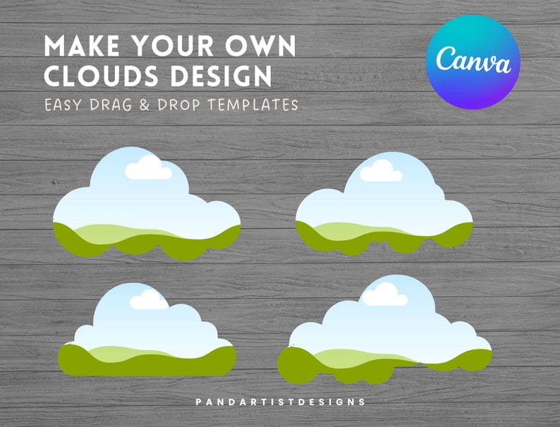 Make Your Own Clouds Design on CANVA Canva Frame Bundle - Etsy