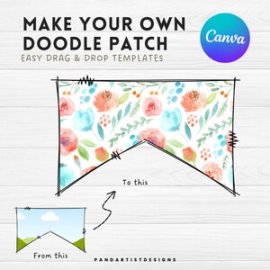 Add Your Own Pattern Doodle Patch - CANVA Frames With Drag and Drop ...