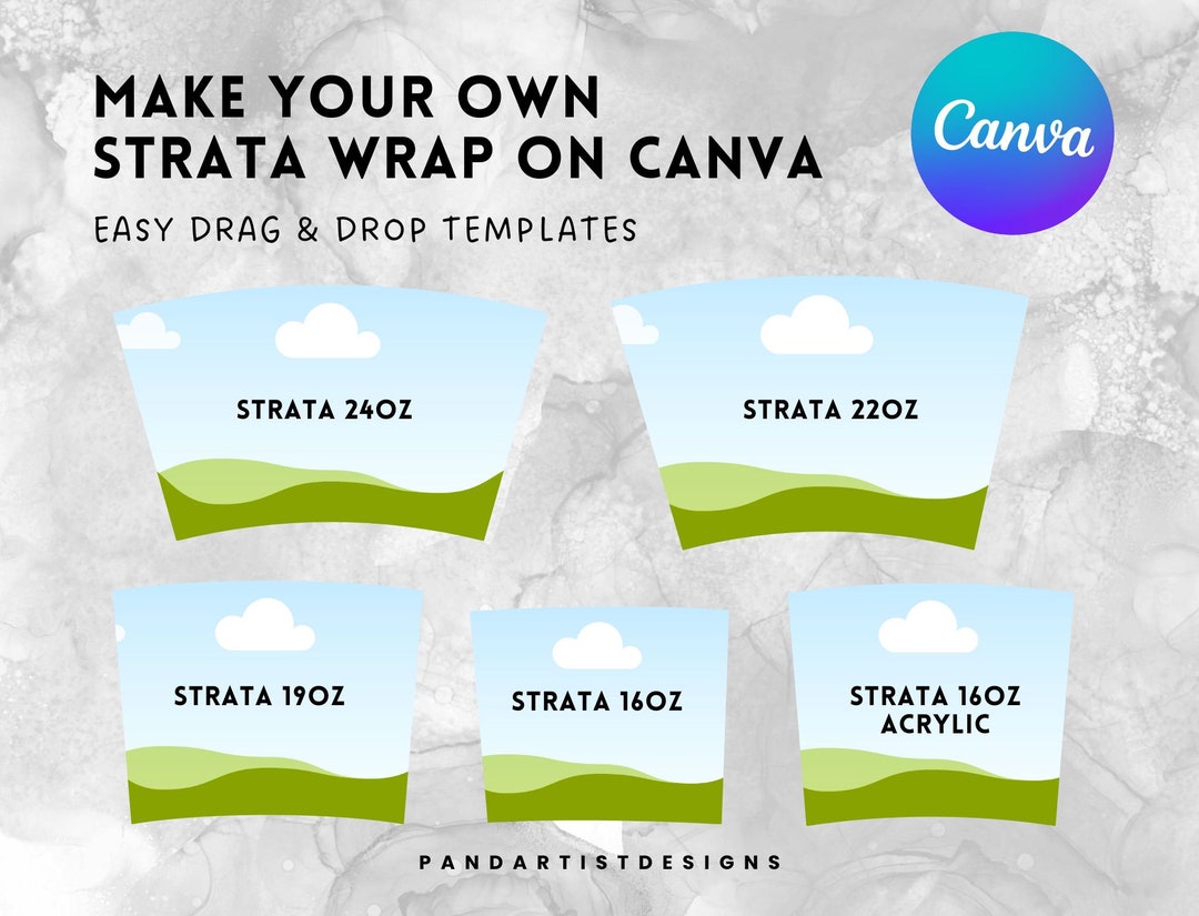 Make Your Own Strata Tumbler Wraps Design on CANVA Bundle - Etsy