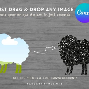 Make Your Own Sheep Design on Canva, Editable Template CANVA Frames ...
