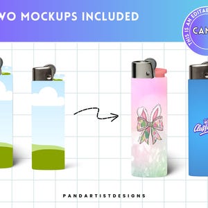 Lighter Label Editable Canva Template, Full Wrap Canva Frame, Drag and ...