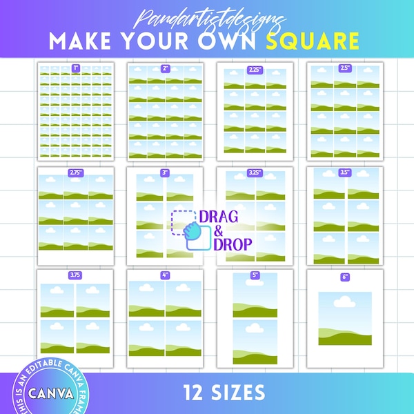 2.75 Magnet Template - Etsy