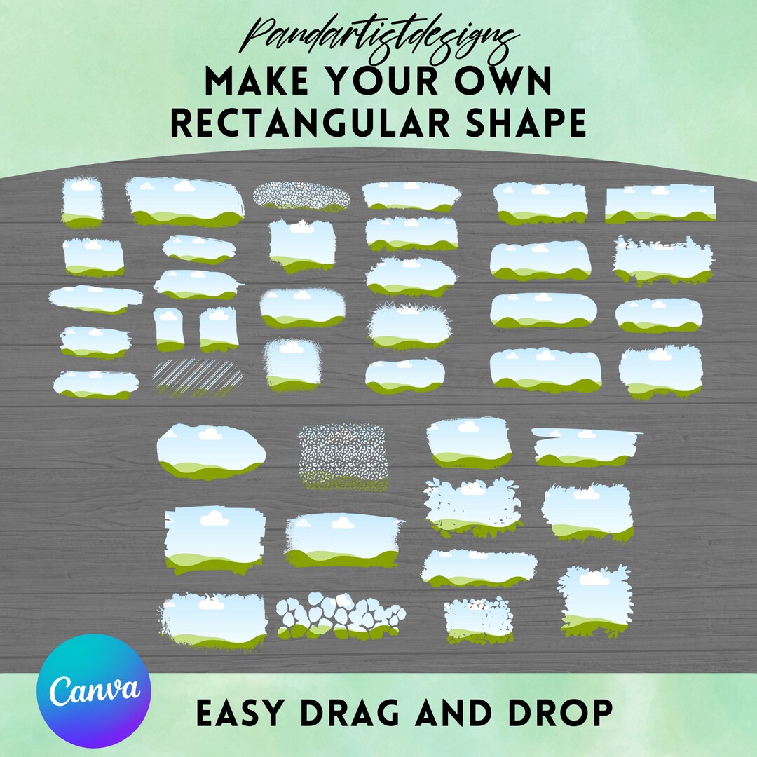 Make Your Own Rectangular Paint Splatter on CANVA DIY Digital Sticker ...