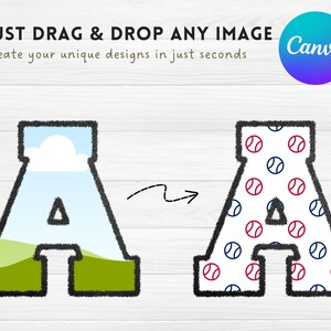 Digital Stitch Varsity PNG, Faux Embroidery Applique Letter & Number ...