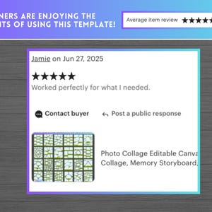 Photo Collage Editable Canva Frame Template, Picture Collage, Drag and Drop, Birthday Gift ...