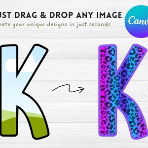 Fill Your Own Doodle Letters on CANVA, Uppercase Lowercase & Numbers ...