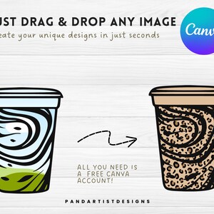 Make Your Own Coffee Cold Cups Design on CANVA Easy Drag and Drop ...
