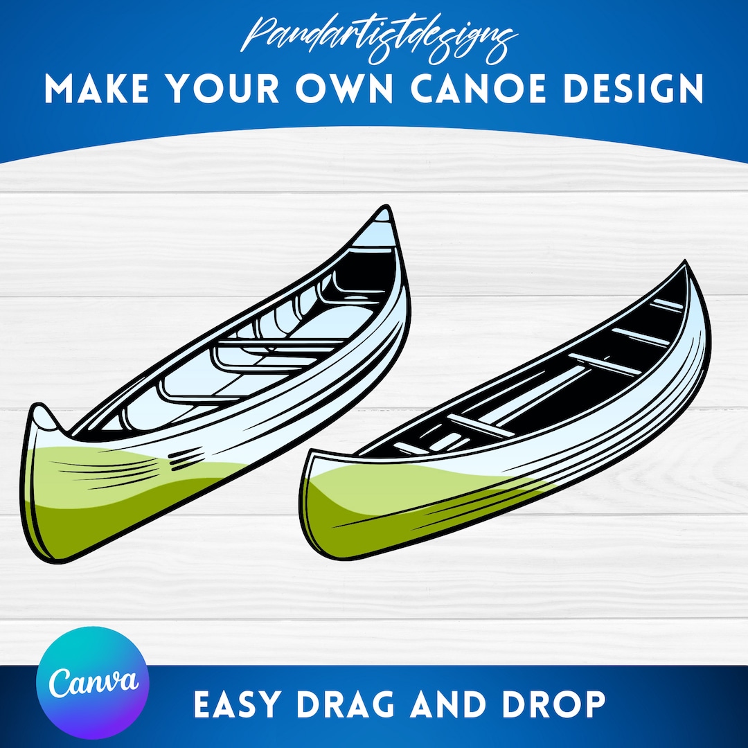 Make Your Own Canoe Paddle PNG on CANVA, Summer Canva Frames Template ...