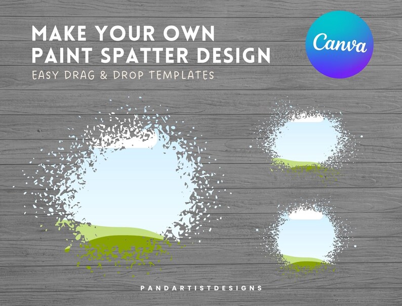 DIY Make Your Own Paint Spatter Png on CANVA With Drag and - Etsy