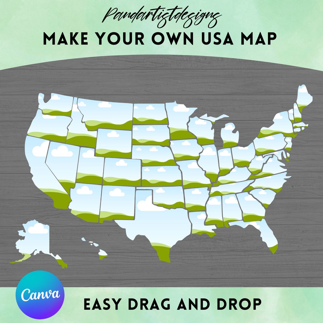 Make Your Own Map Of The United States - Fancie Shandeigh
