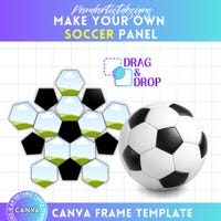 DIY Custom Editable Soccer Ball Wrap Panel BLANK Template, Svg, Png ...