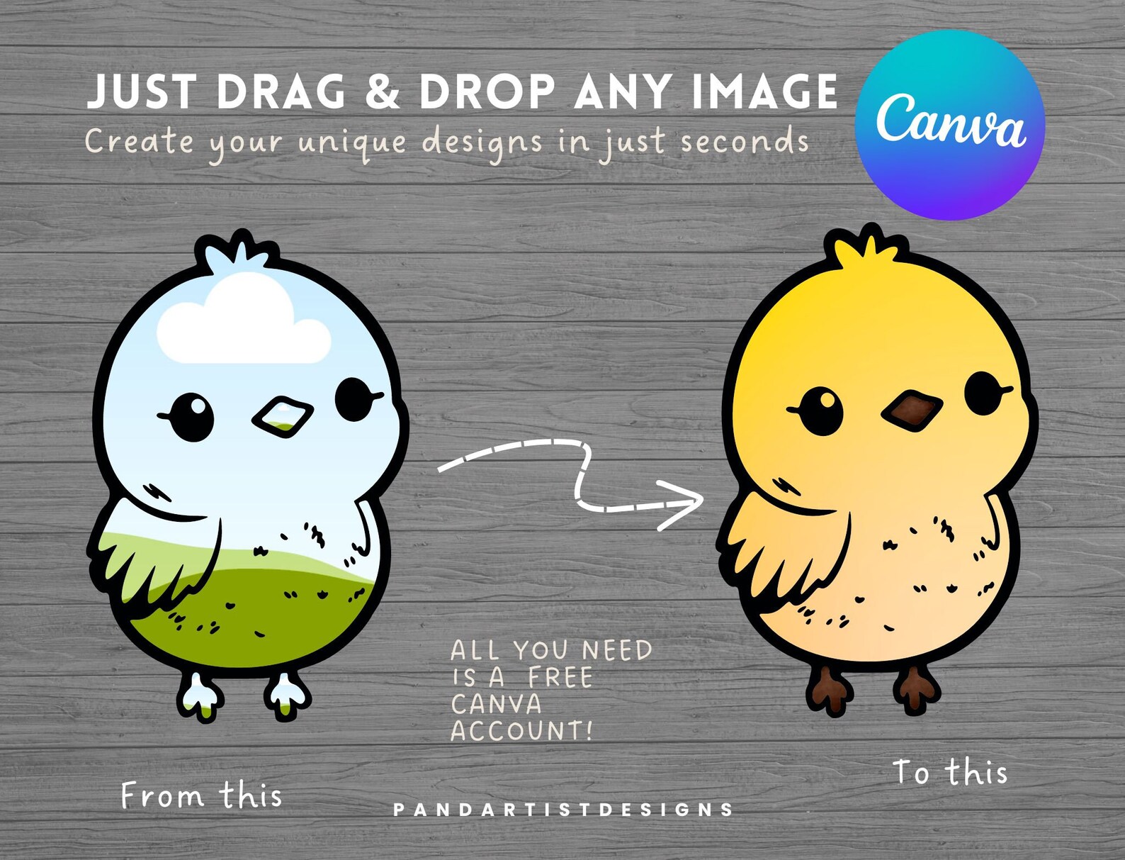 Make Your Own Cute Doodle Easter Design on Canva With Easy Drag & Drop ...