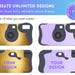 Disposable Camera Wrap Canva Template, Retro Film Camera Template ...