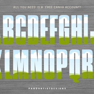 Fill Your Own Classic Letters, Canva Frame Alphabet - Modern Minimalist ...