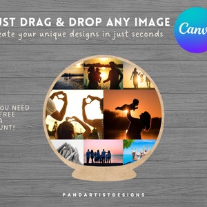 DIY Snowball Snow Globes Photo Collage Design on CANVA - Editable Canva ...