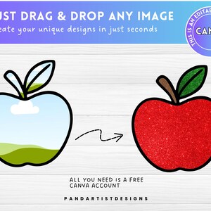 Retro Teacher Element Canva Frame Bundle, Preppy Teacher Stuff Clipart ...