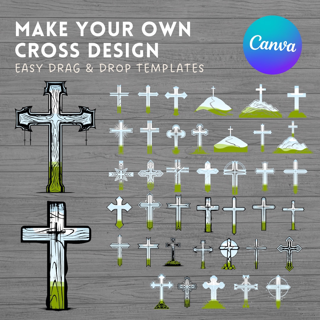 Religious Cross Canva Frame Bundle Christian Faith Religion - Etsy