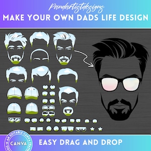 Dad Life Bundle Canva Frames - Father Life Design - Drag and Drop Photo ...