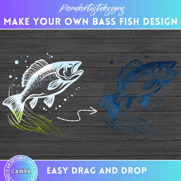 Canva Fish Frames - Etsy