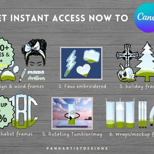 ENTIRE STORE Canva Frames Mega Bundle Editable Template Easy Drag and ...