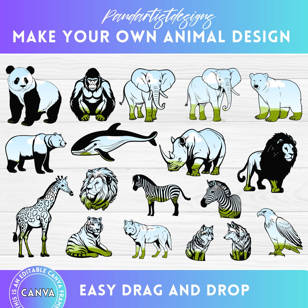 Make Your Own Animals Lover Design on CANVA With Drag and Drop - Canva ...