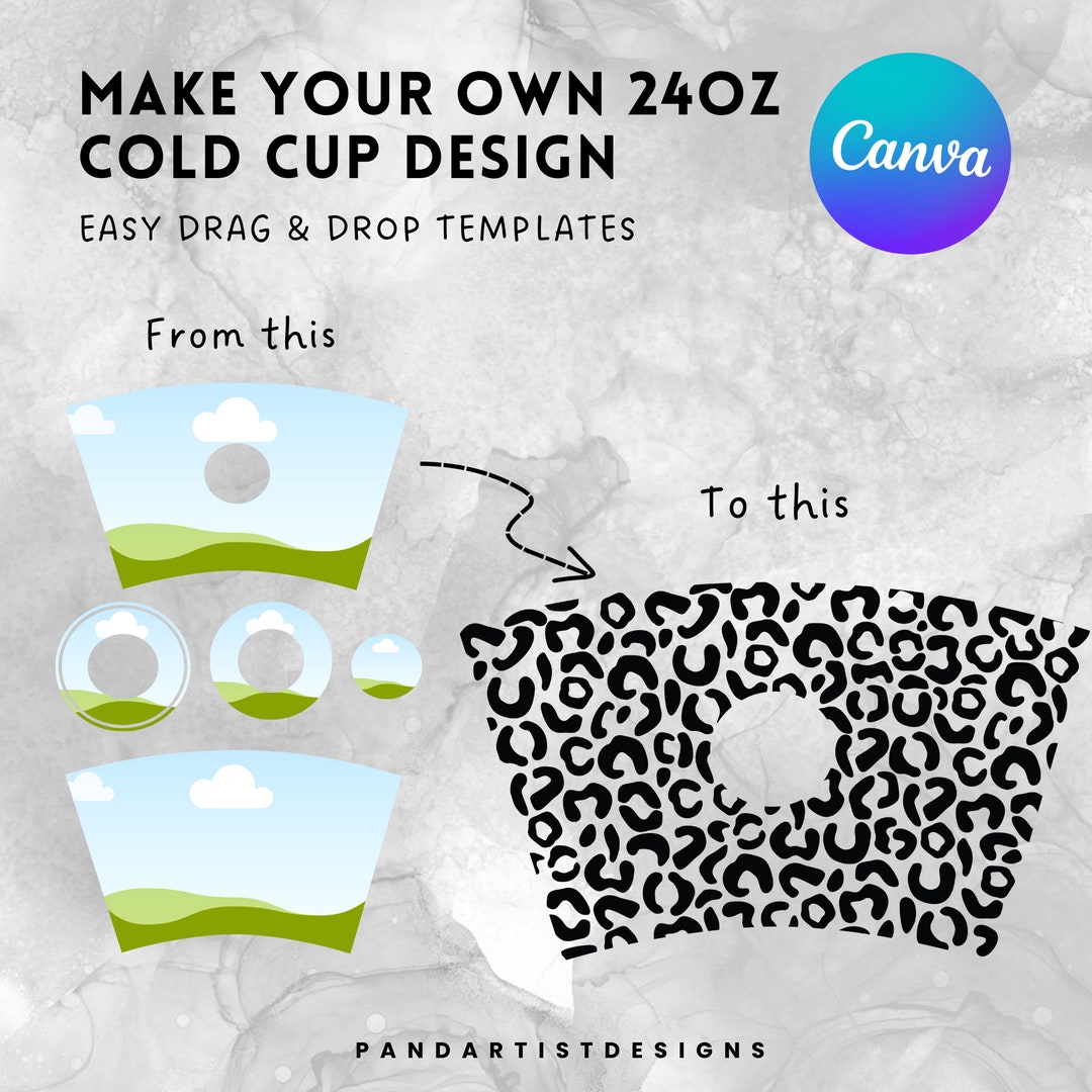 Make Your Own 24oz Cold Cup Design on Canva Easy Drag and - Etsy