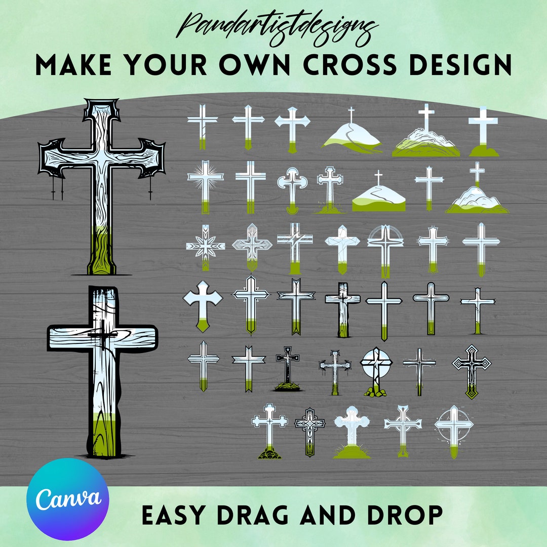 Religious Cross Canva Frame Bundle Christian Faith Religion Jesus God ...