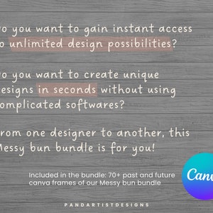 Family Life Messy Bun Bundle Canva Frames - Mom Kid and Baby Life ...