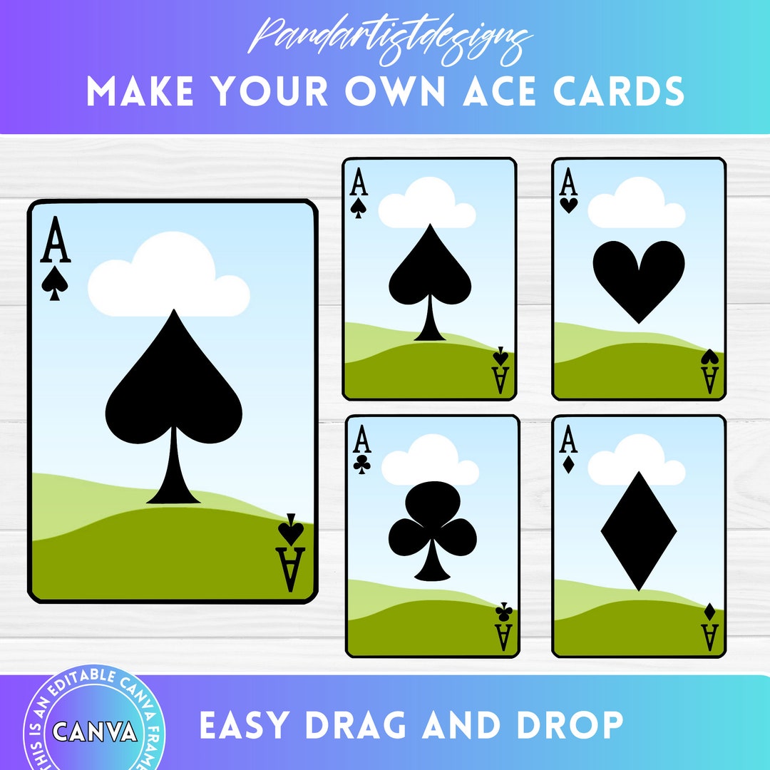 Make Your Own Ace Playing Cards Design on CANVA - Canva Frame Bundle ...