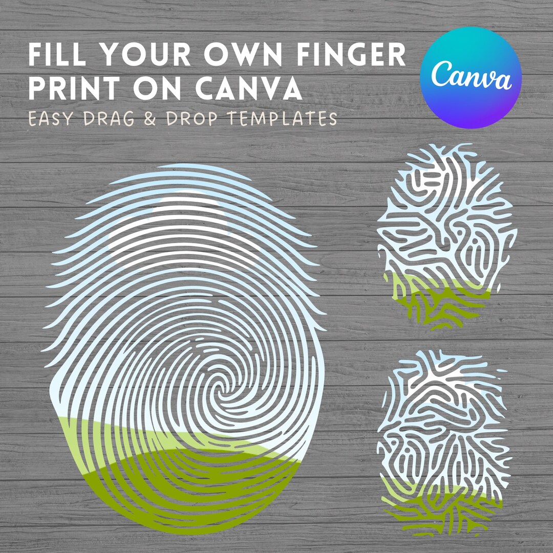 Buy DIY Make Your Own Finger Print Design on CANVA With Easy Drag ...