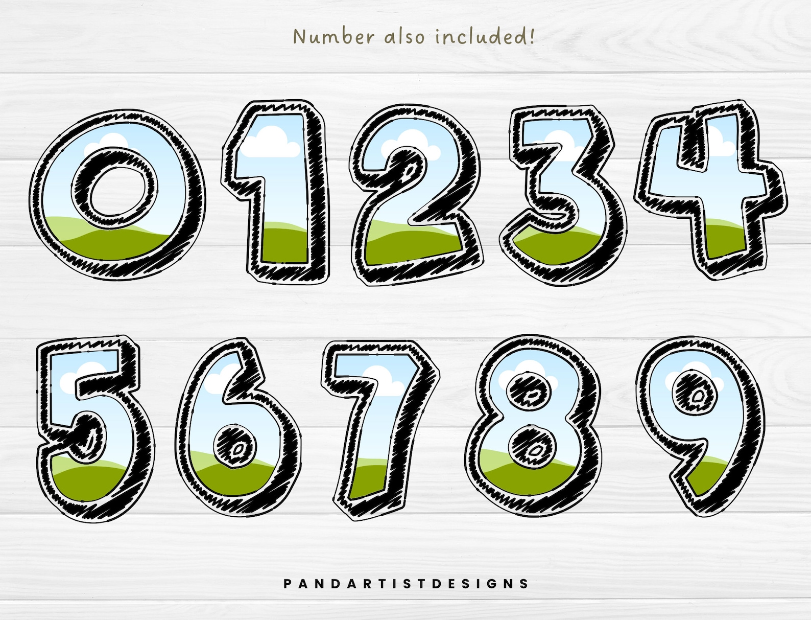 Canva Frame Scribble Alphabet, Doodle Sketch Letters and Numbers - Drag ...