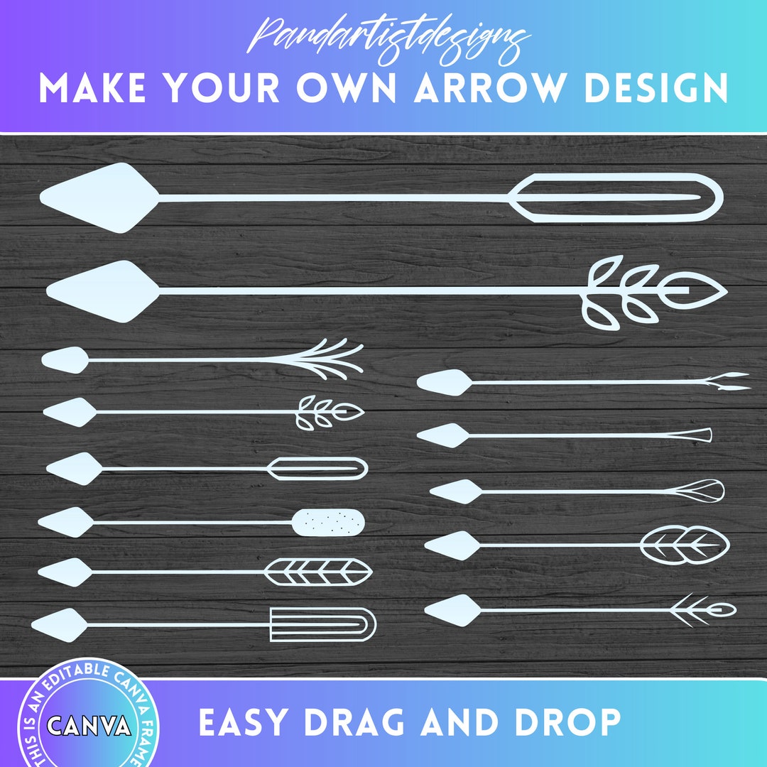 Fill Your Own Arrow on CANVA With Easy Drag and Drop Editable Canva ...