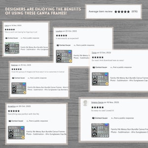 Family Life Messy Bun Bundle Canva Frames - Mom Kid and Baby Life ...